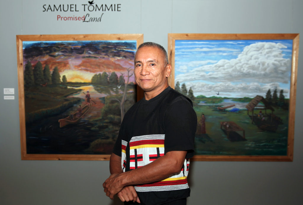 Sam Tommie shares art, activism at reception • The Seminole Tribune