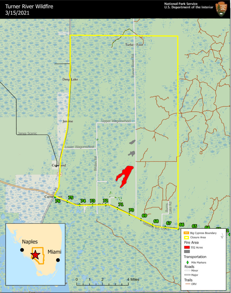 Wildfire closes part of Big Cypress National Preserve • The Seminole ...