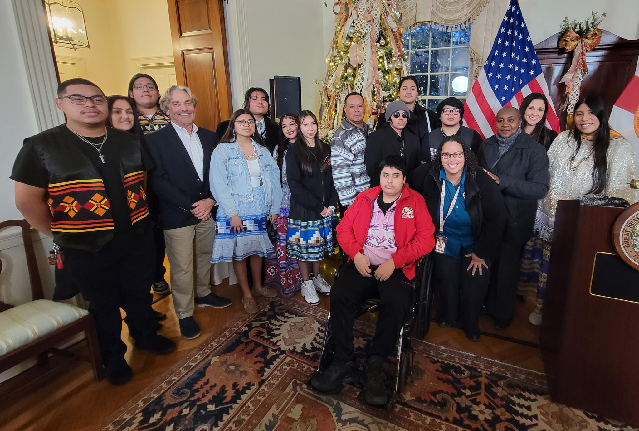 Ahfachkee, PECS students visit governor for Native American Heritage ...