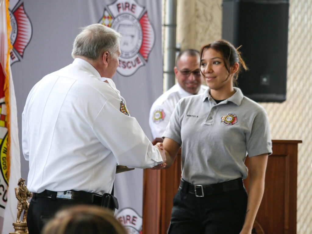 New, seasoned firefighters recognized at Hollywood badge ceremony • The ...
