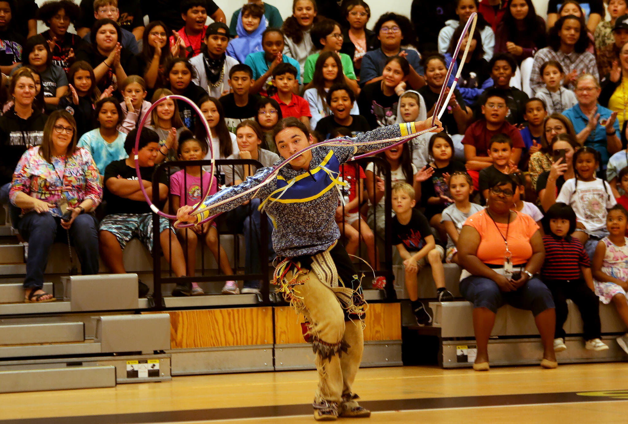 Native American Hoop Apache Crown dancers wow PECS students • The ...
